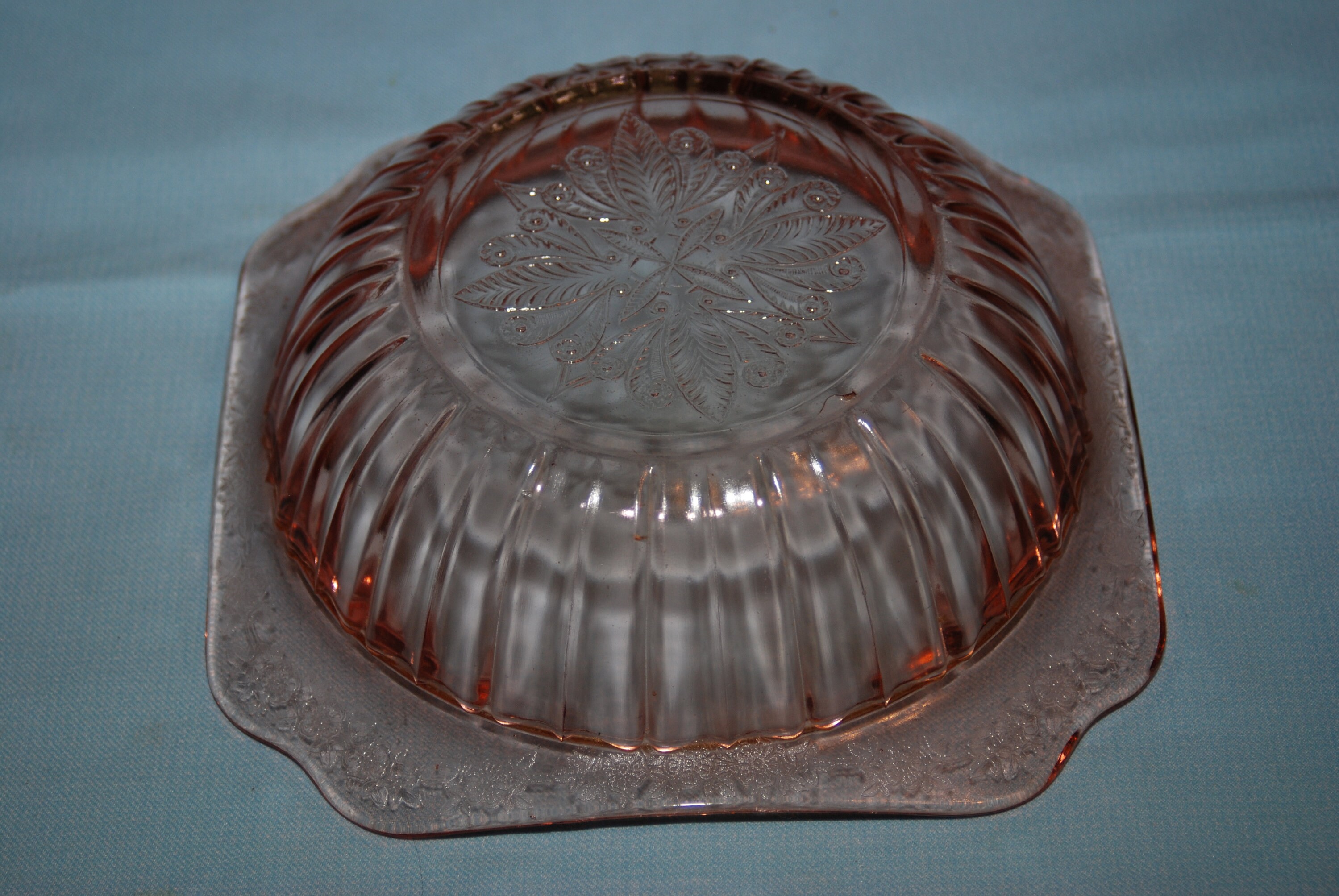 Vintage Pink Depression Glass Jeanette Co. Adam Square Serving Bowl - Etsy
