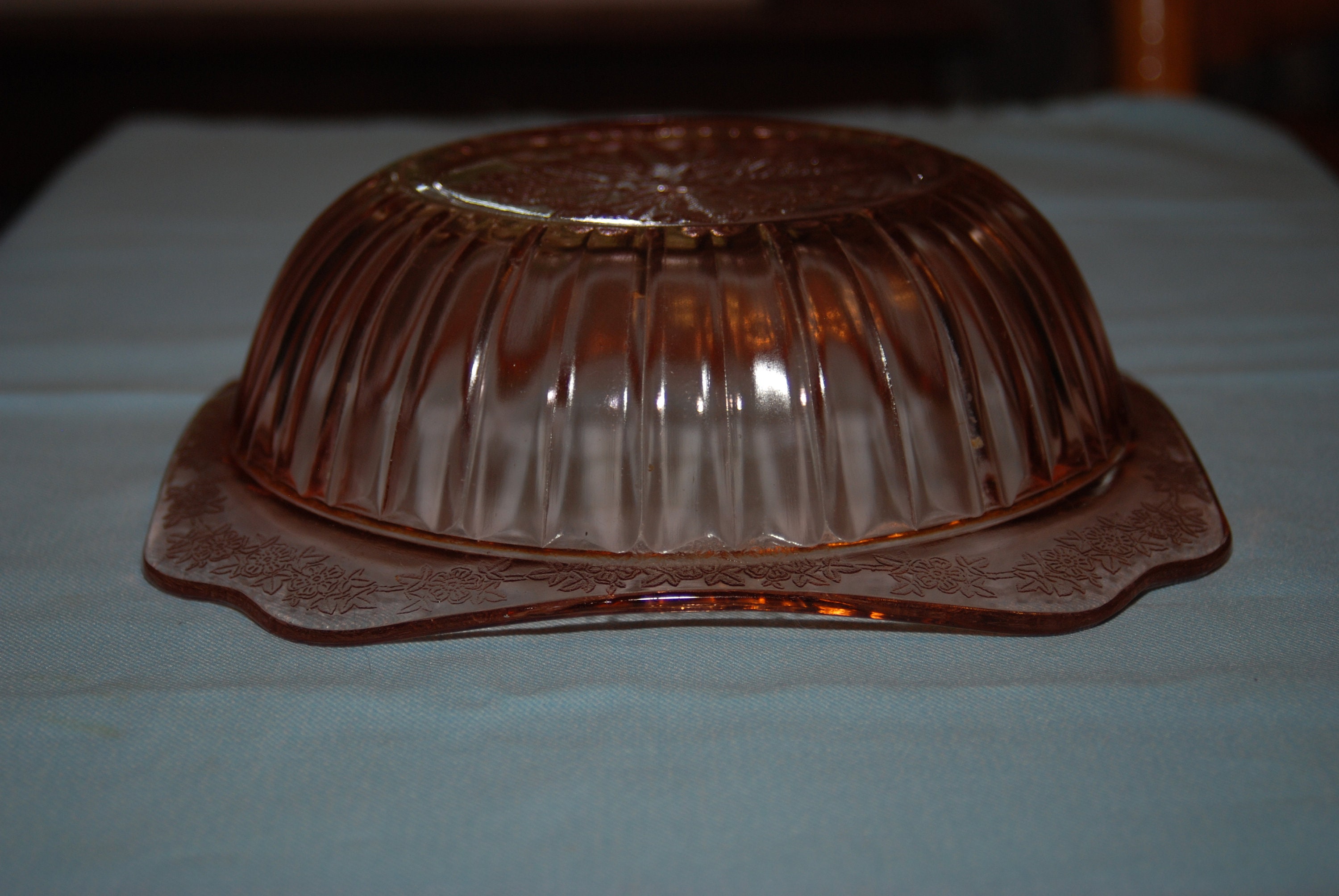Vintage Pink Depression Glass Jeanette Co. Adam Square Serving Bowl - Etsy