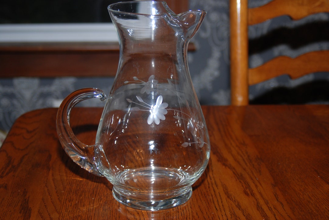 Vintage Princess House Crystal Heritage Large Water Pitcher - Etsy