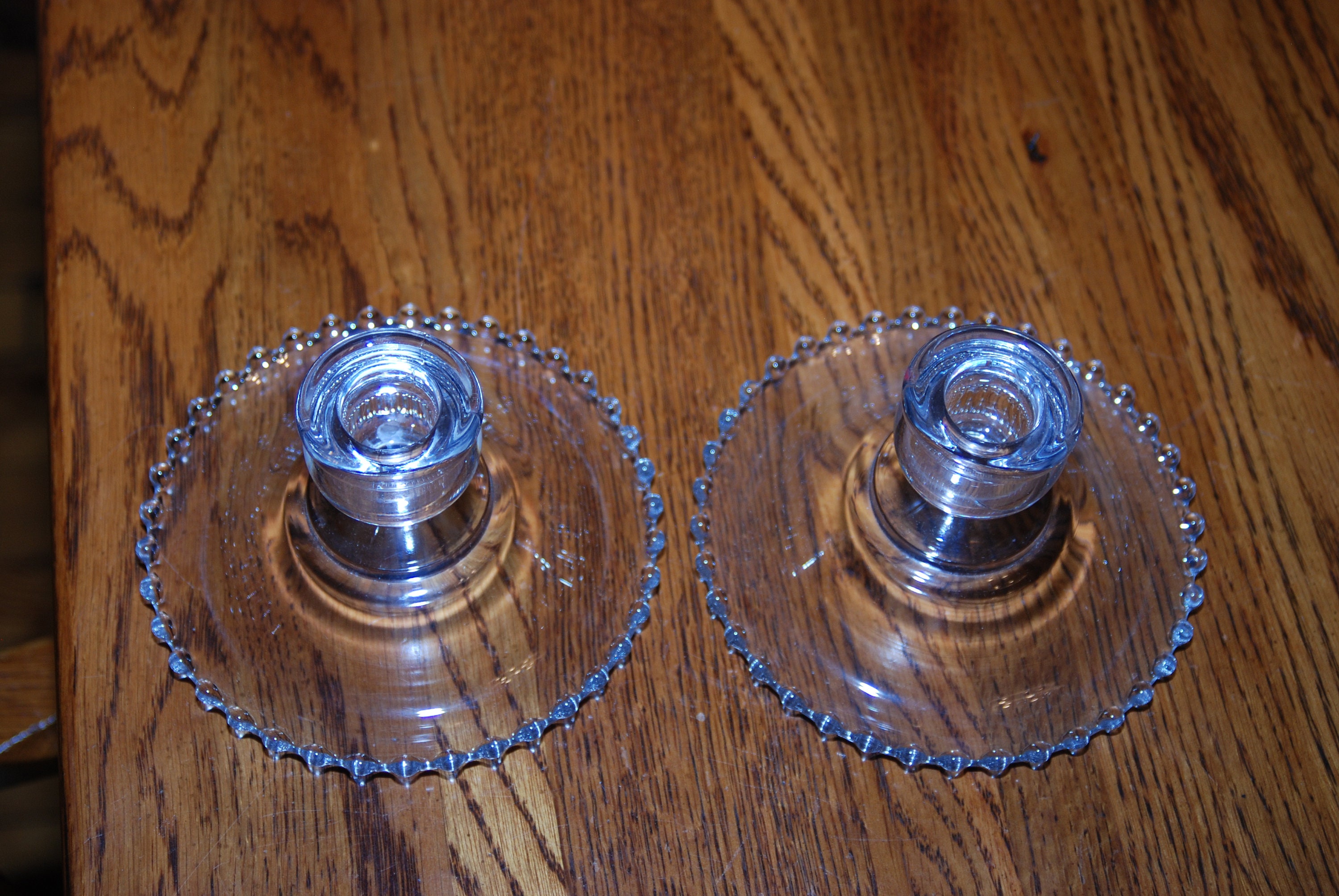 Vintage Imperial Glass Candlewick Taper Candlestick Holders - Etsy