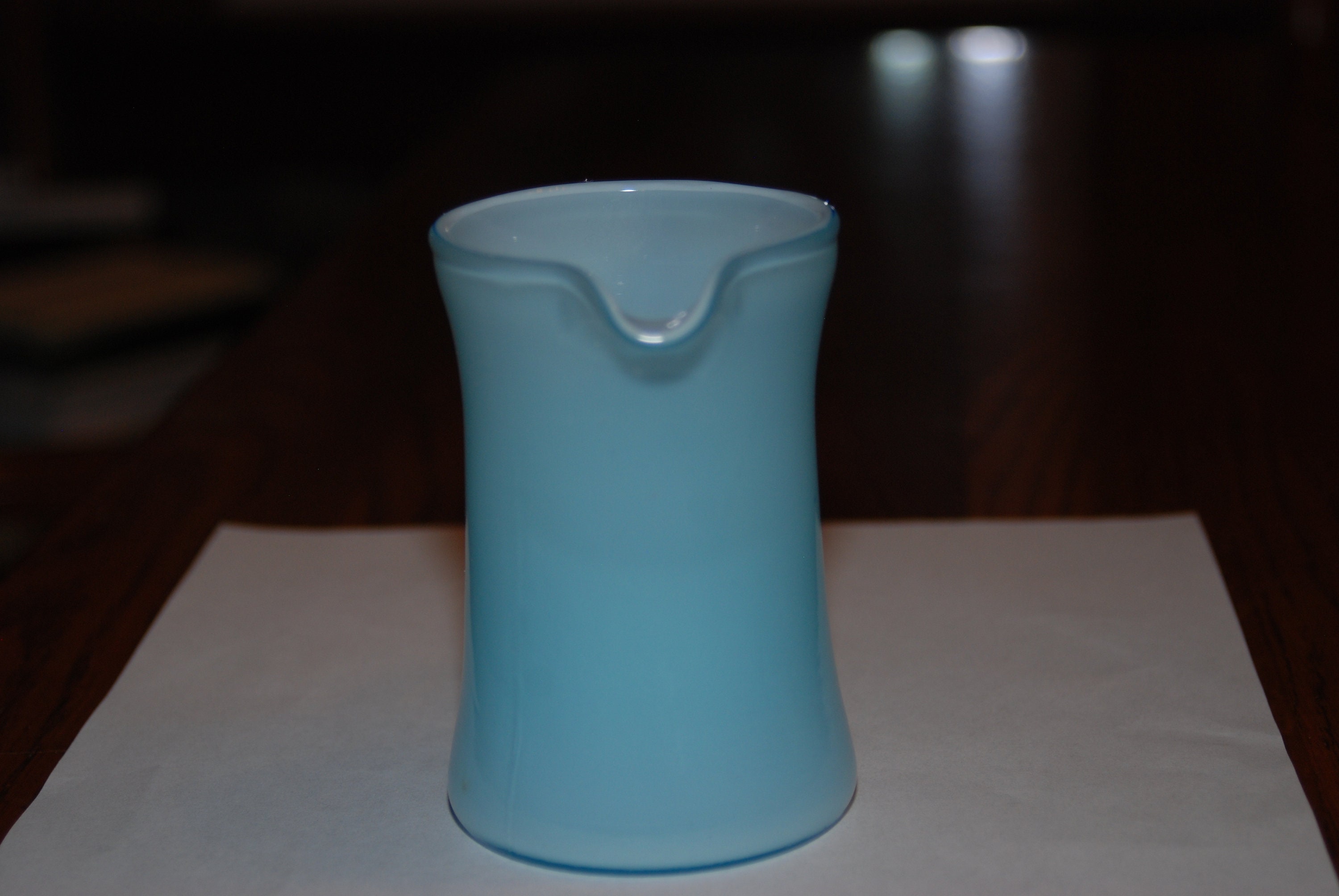 Fenton Glass Blue Mini Creamer/syrup Pitcher - Etsy