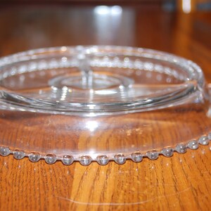 Vintage Imperial Glass Candlewick Round 3 Part Divided Serving Bowl ...