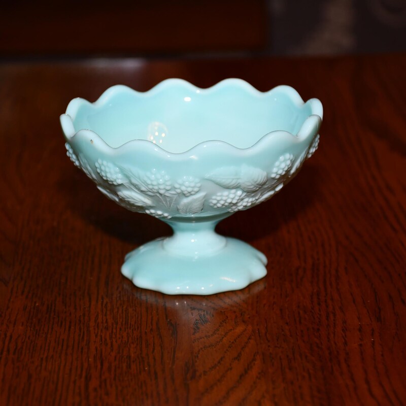 Turquoise Milk Glass - Etsy