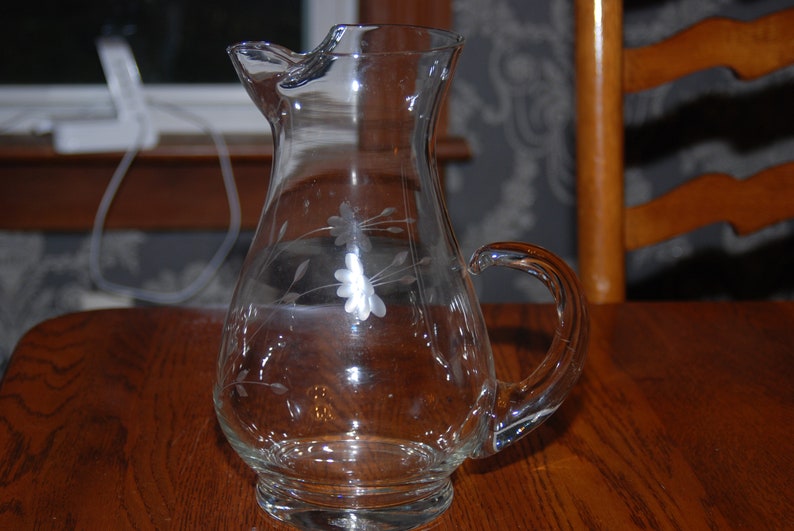 Vintage Princess House Crystal Heritage Large Water Pitcher - Etsy