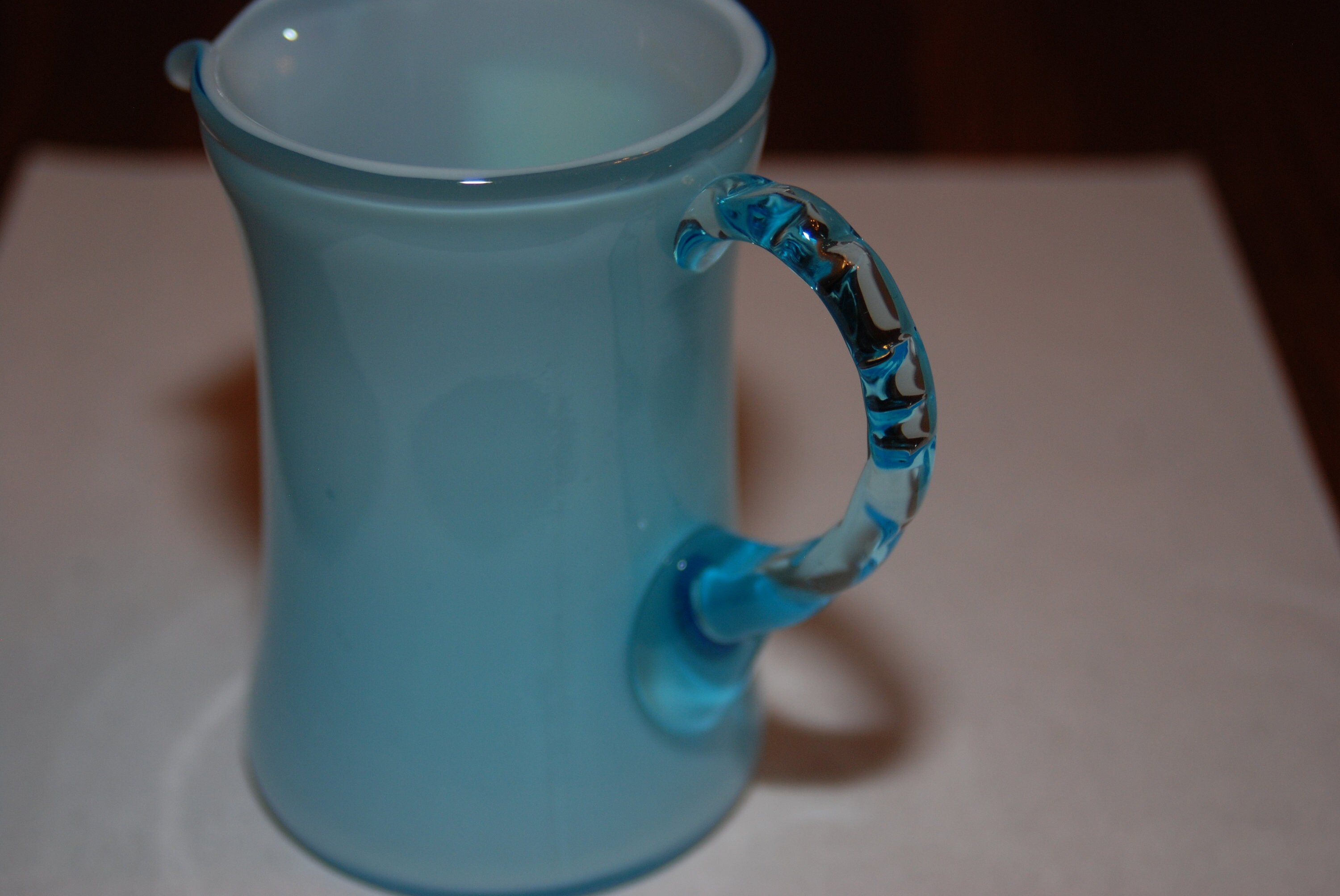 Fenton Glass Blue Mini Creamer/syrup Pitcher - Etsy