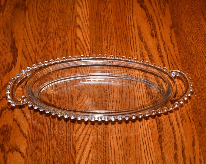Vintage Imperial Glass Candlewick Oval Handled Celery Dish - Etsy