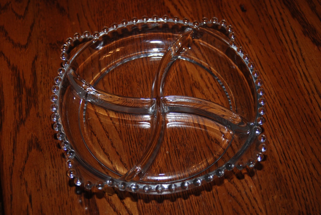 Imperial Glass Candlewick Round 4 Part Divided Relish Dish - Etsy