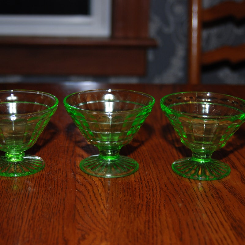 Footed Glass Dessert Dishes - Etsy