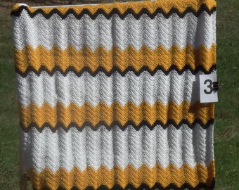 Handmade Crochet Pittsburgh Steelers Afghan - Etsy