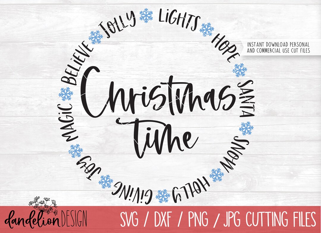 Christmas Things Circle Digital SVG JPG PNG Cut Files - Etsy
