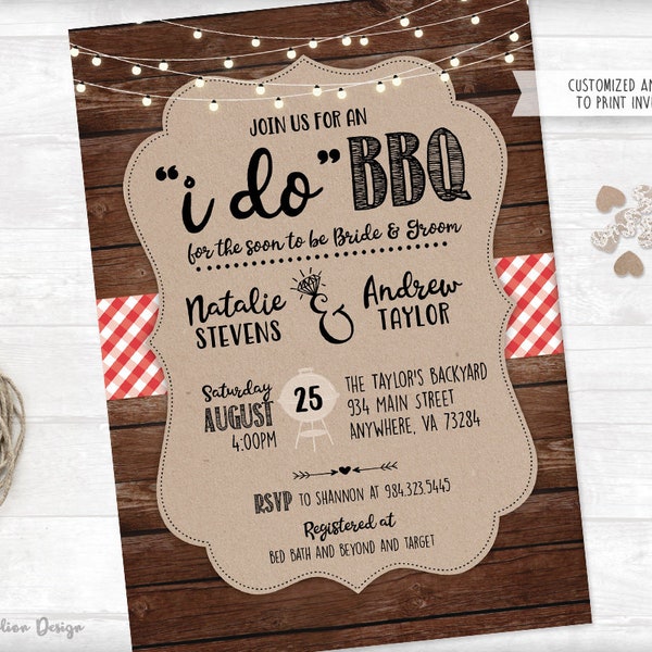 I Do Bbq Invitation - Etsy