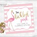 Flamingo First Birthday Tickled Pink Thank You Tag Printable | Etsy