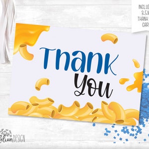 Mac-n-three Mac-n-cheese Third Birthday Invitation Plus Thank You Card ...