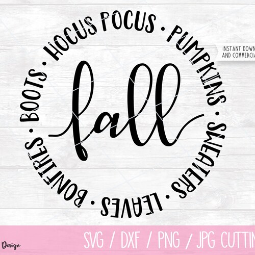Fall Circle Pumpkin Svg Dxf Eps Png Files for Cutting Machines - Etsy