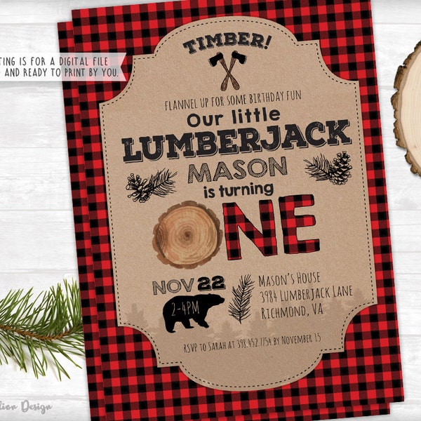 Lumberjack First Birthday - Etsy