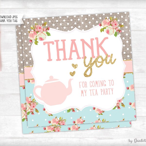 Tea Party Thank You - Etsy