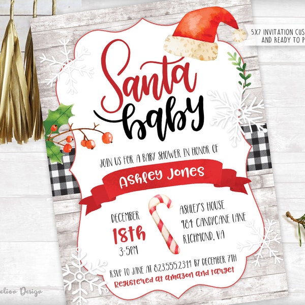 Santa Baby Shower Invitation - Etsy