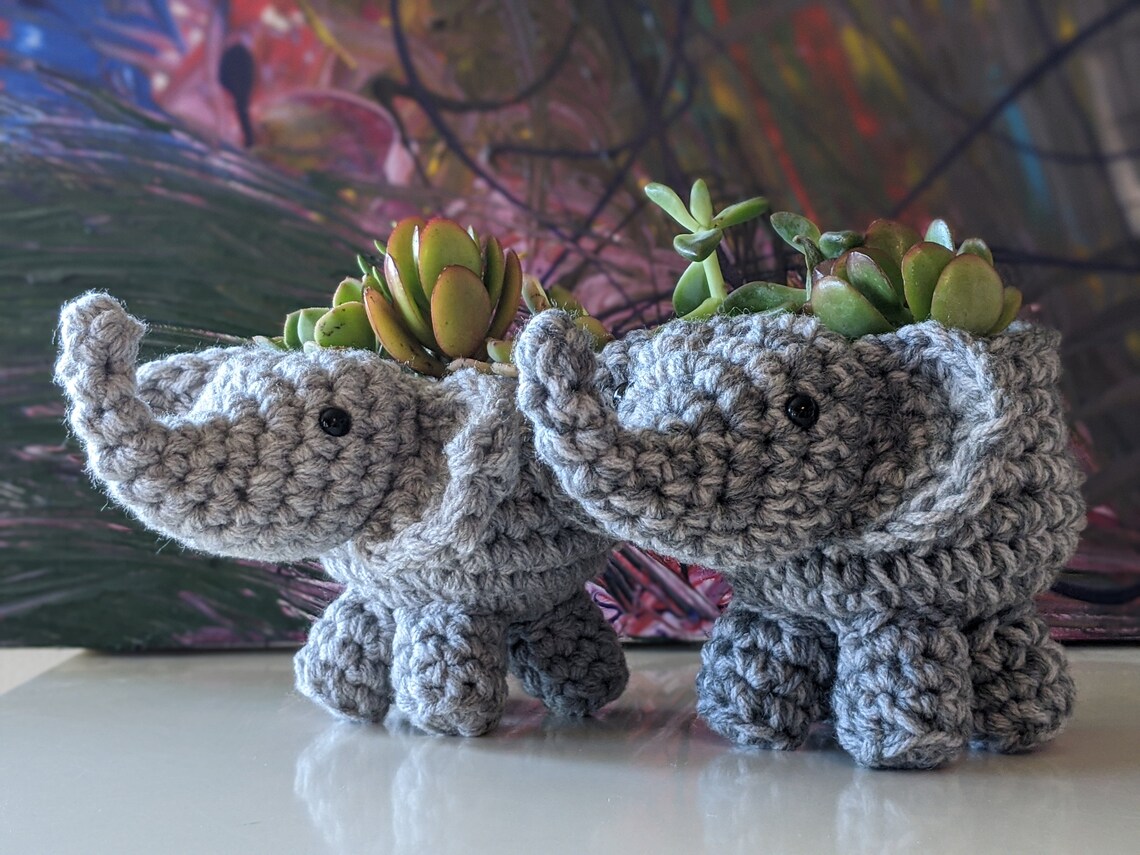 PATTERN ONLY Small Elephant Planter - Etsy
