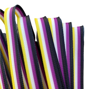 Non Binary Pride Stripe Laces 96 Inch STYLE Waxed Roller - Etsy