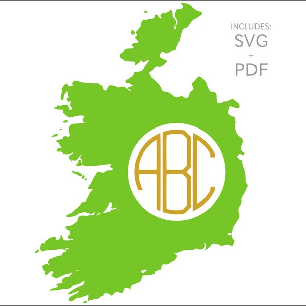 Ireland Map Vector - Etsy