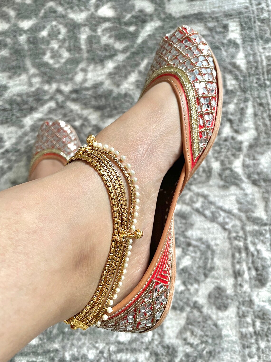 Gold Jhanjar Gift Set Gold Payal Gold Indian Anklet - Etsy
