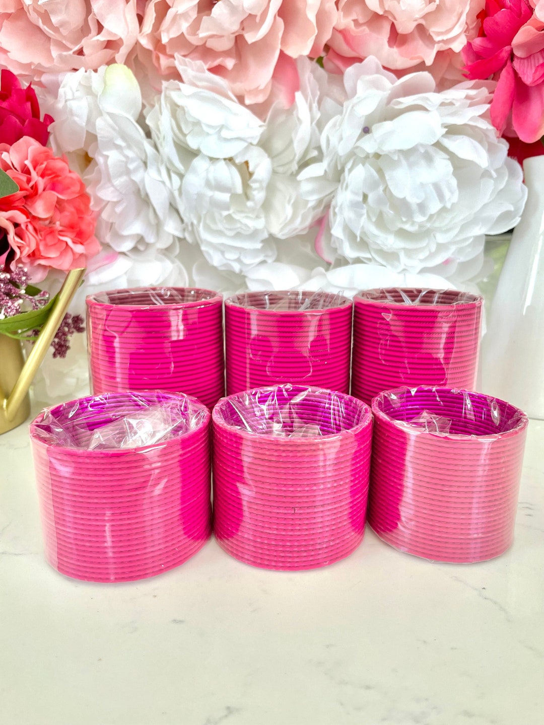Hot Pink Bangles | Pink Bangles Set, Magenta Indian Bangles, Indian ...