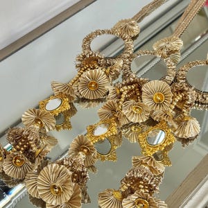 Gold Mirror Paranda | Gold Parandi | Indian Hair Jewelry | Indian ...