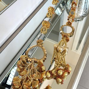 Gold Mirror Paranda Gold Parandi Indian Hair Jewelry Indian Jewelry ...