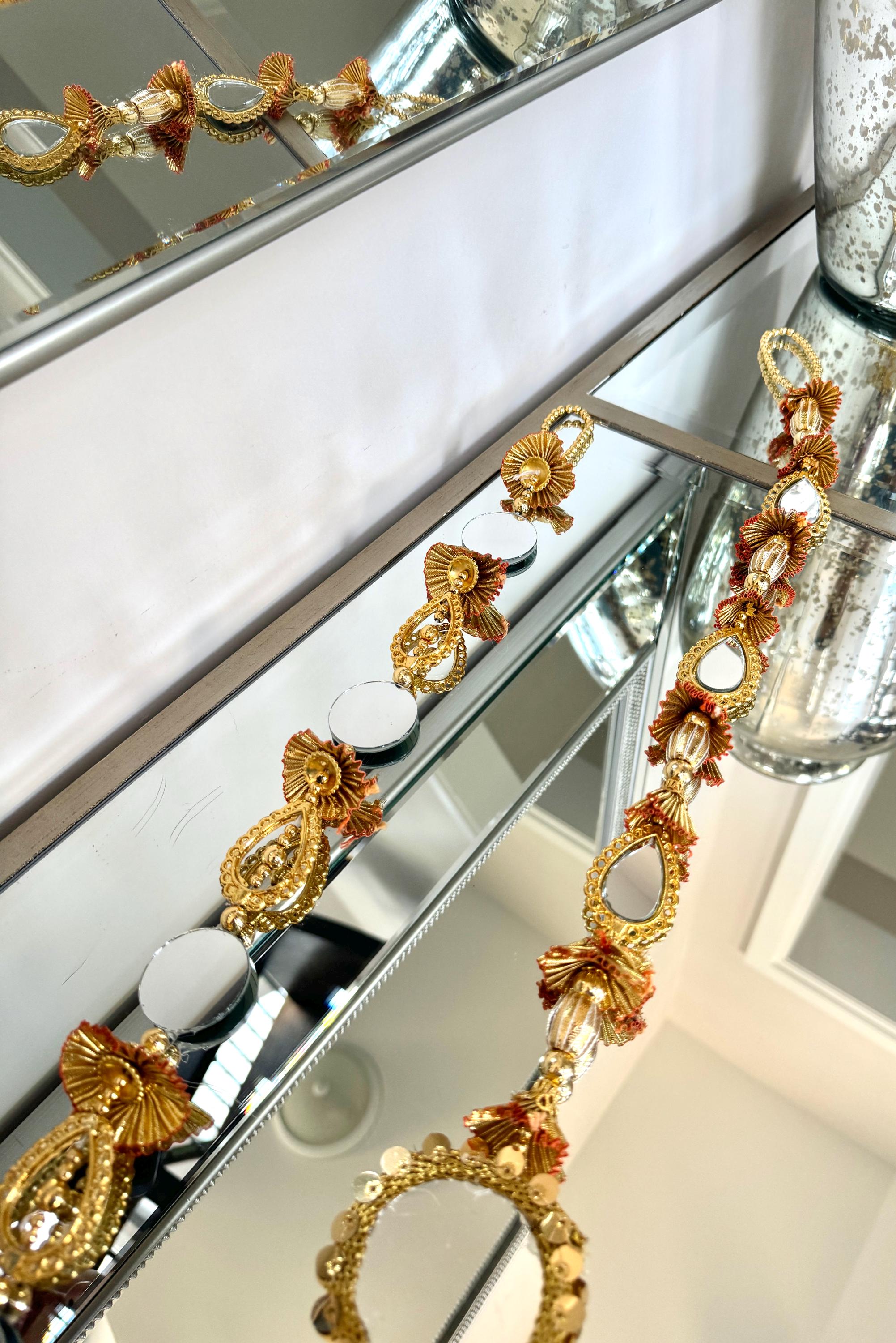 Gold Mirror Paranda Gold Parandi Indian Hair Jewelry Indian Jewelry ...