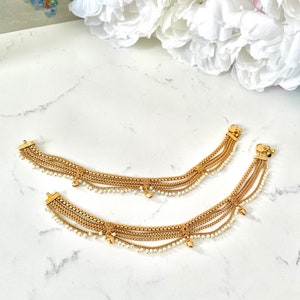 Gold Jhanjar Gift Set Gold Payal Gold Indian Anklet - Etsy