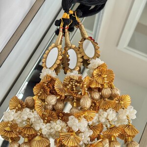 Gold Mirror Paranda | Gold Parandi | Indian Hair Jewelry | Indian ...