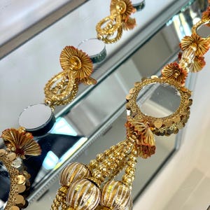 Gold Mirror Paranda Gold Parandi Indian Hair Jewelry Indian Jewelry ...