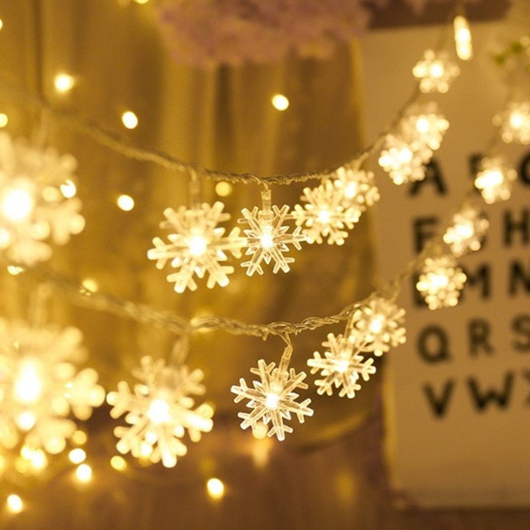 Snowflakes String Fairy Lights LED String Lights, Christmas Decoration ...
