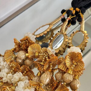 Gold Mirror Paranda | Gold Parandi | Indian Hair Jewelry | Indian ...