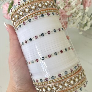 White Chura, White Choora, Gold Wedding Choora for Indian Bride, White ...