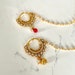 Indian Nose Ring - Gold Nath With Chain - Pearl Polki Nath, Indian ...