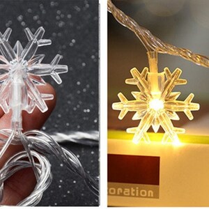 Snowflakes String Fairy Lights LED String Lights, Christmas Decoration ...