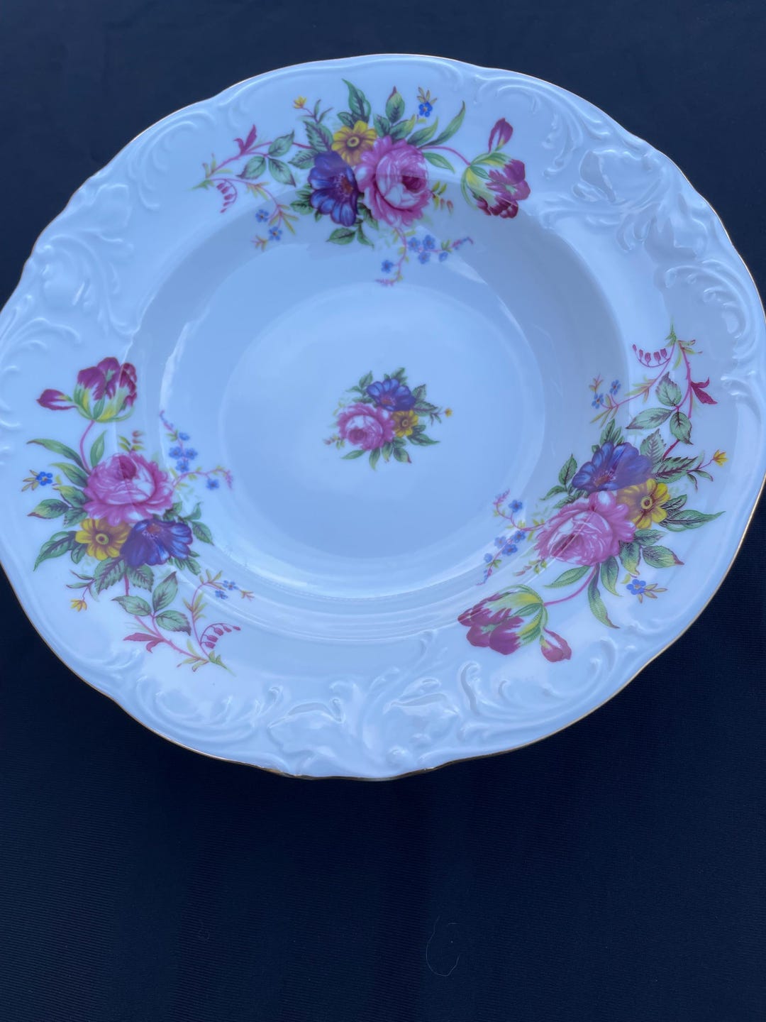 Royal Kent Collection Ceramic Floral Bowl - Etsy