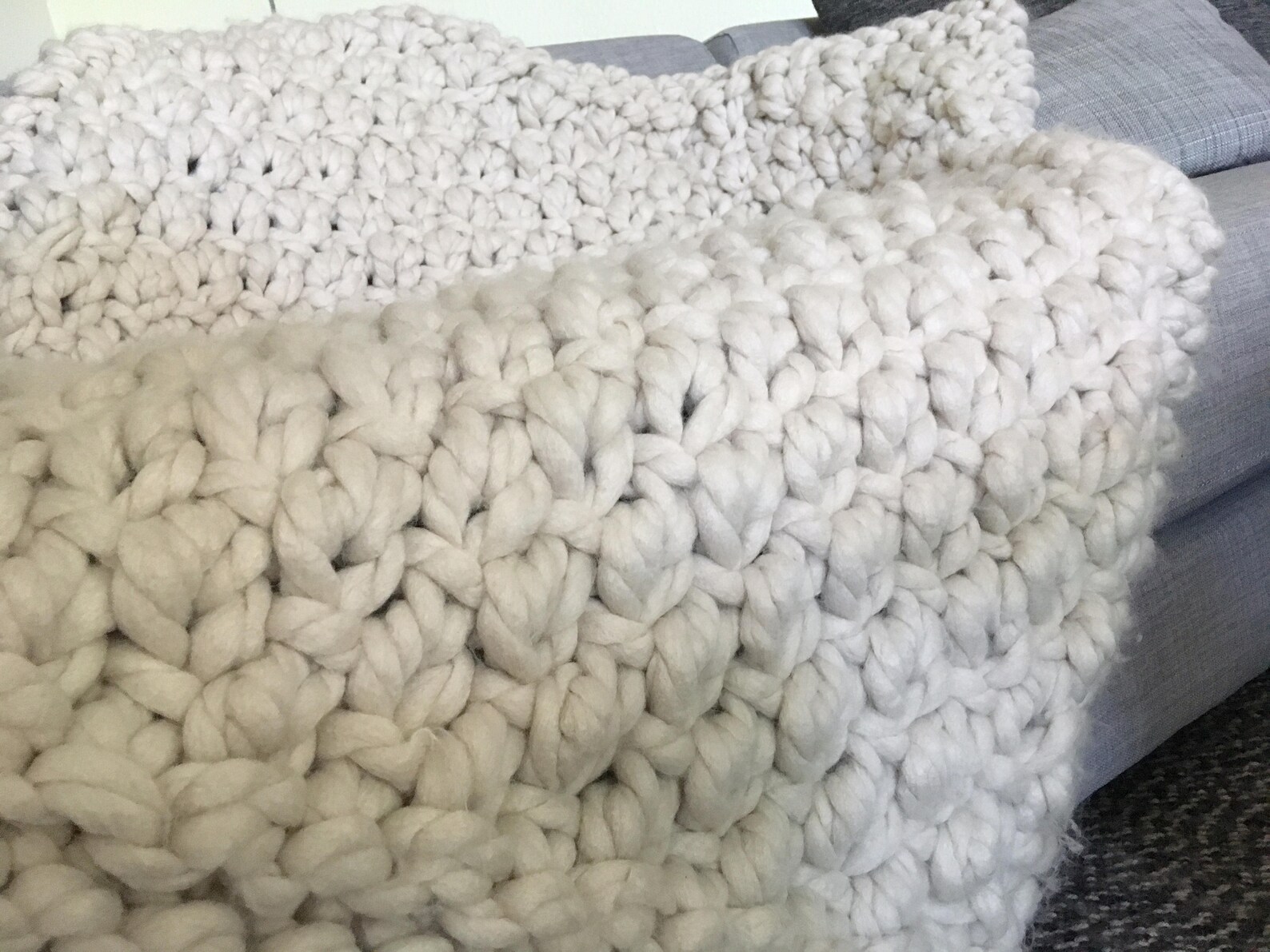 Knitting Pattern - London Fog Oversized Knit Blanket (PDF) - Etsy