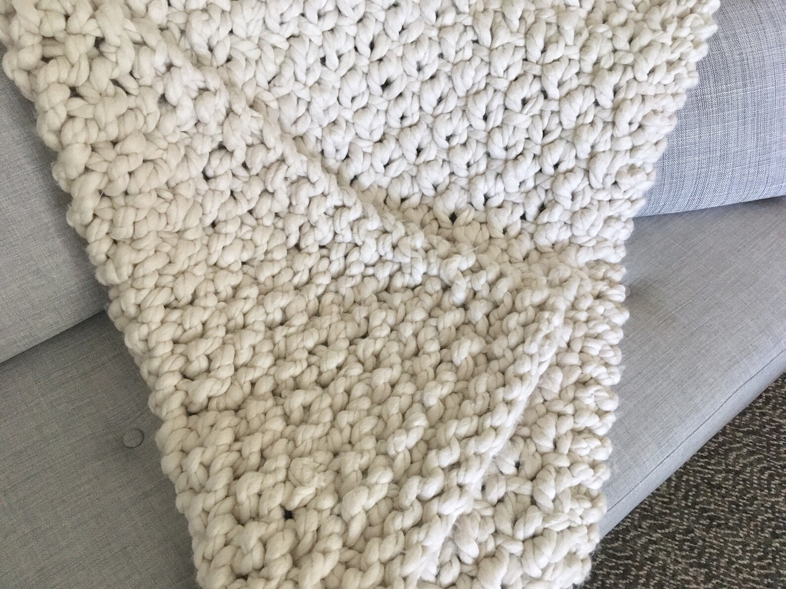 Knitting Pattern - London Fog Oversized Knit Blanket (PDF) - Etsy
