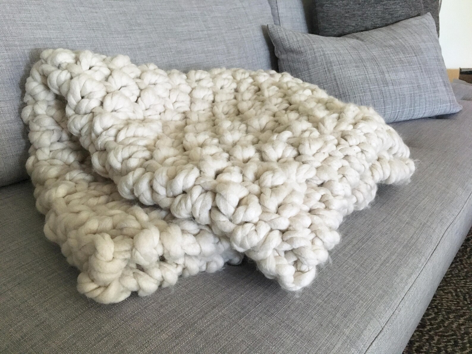 Knitting Pattern - London Fog Oversized Knit Blanket (PDF) - Etsy