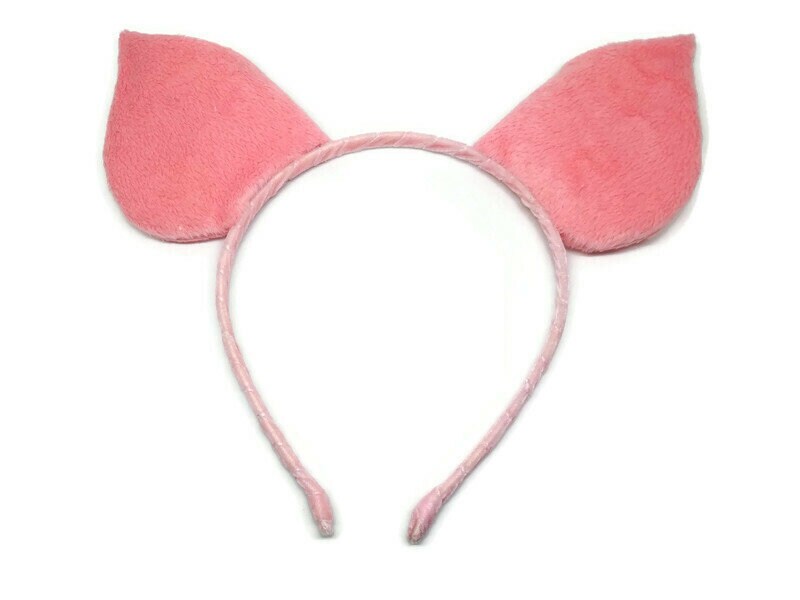 Pig Ears Pink Plush Piggy Costume Girls Headband Boys Set | Etsy