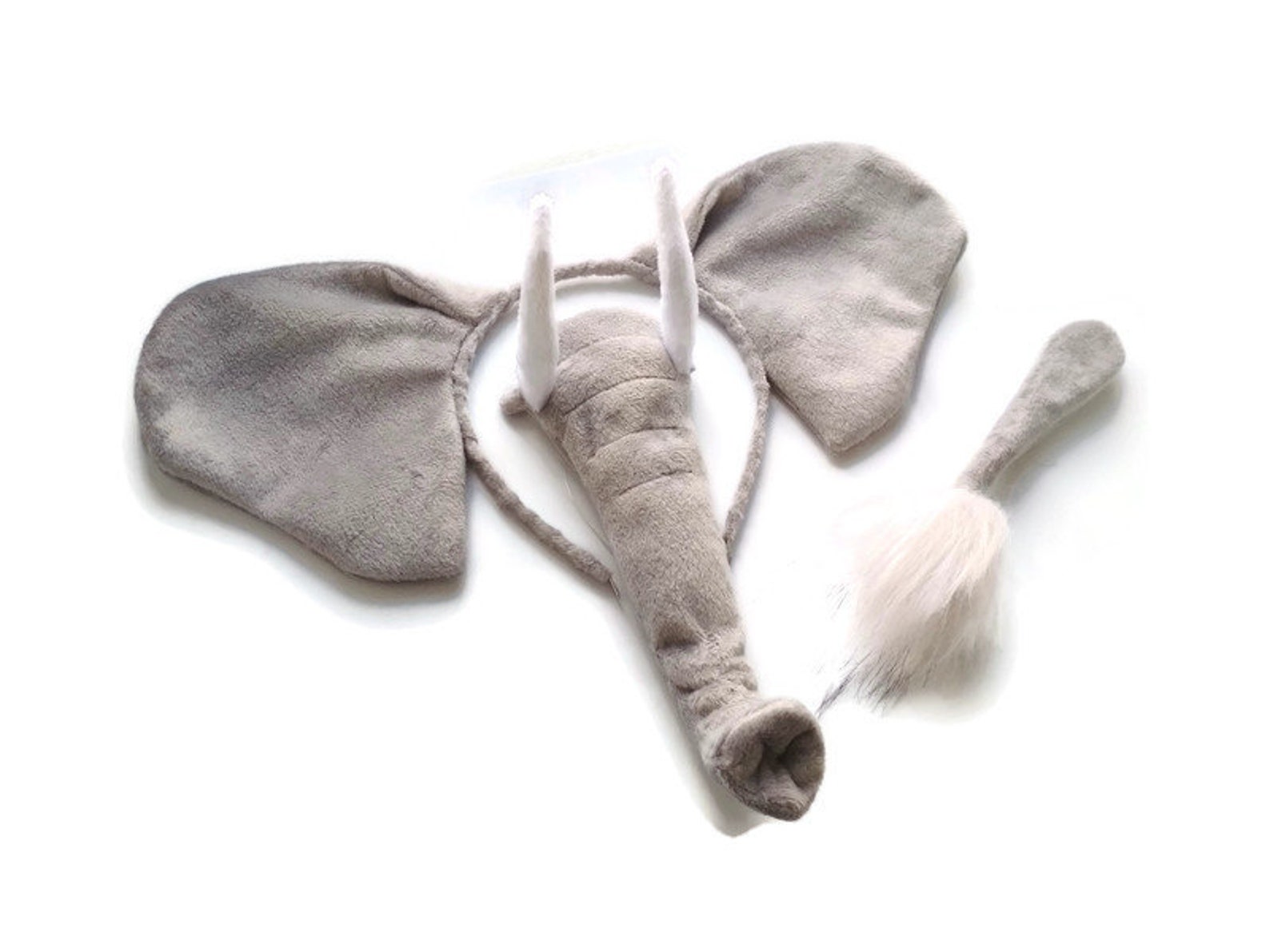 Elephant Costume Grey Elephant Ears Trunk Tail Set African - Etsy