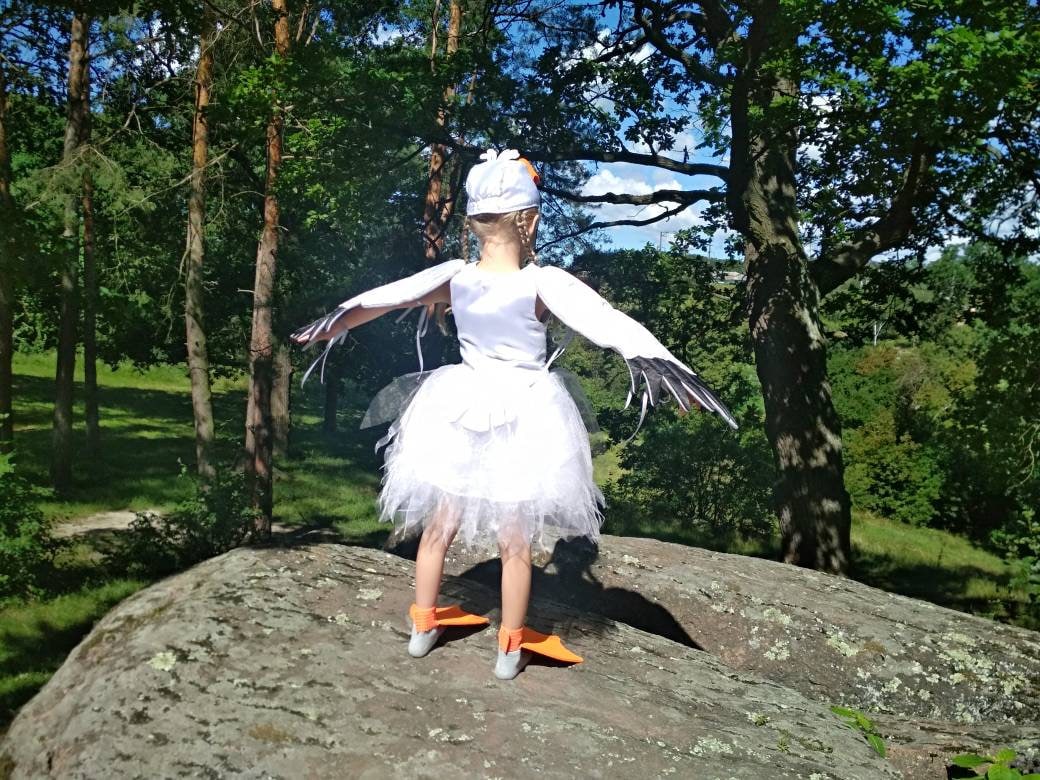 Bird Seagull Costume Girls Halloween Children Suit Bird Hat | Etsy