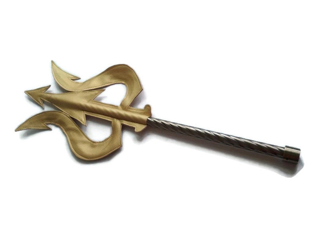 Trident Bâton Roi Triton Golden Trident Or Poseidon Stick - Etsy France