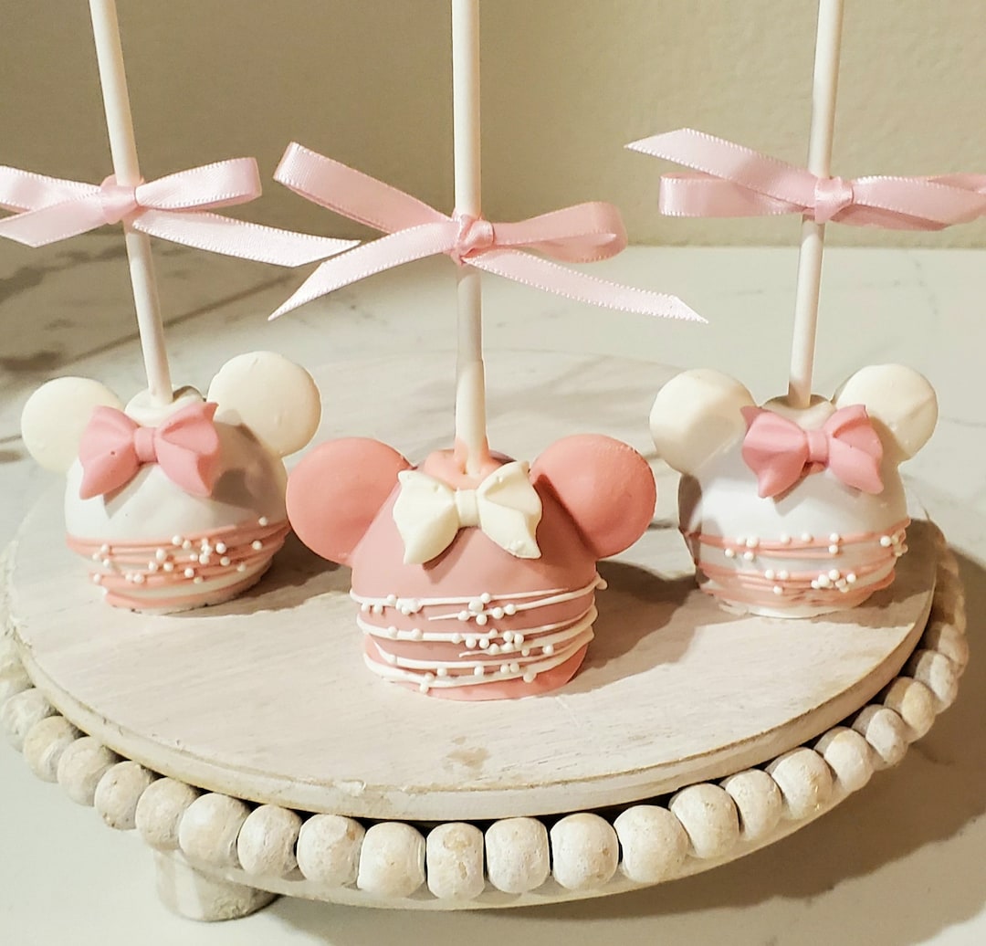 Minnie Mouse Cake Pops Pink Birthday Baby Shower - Etsy