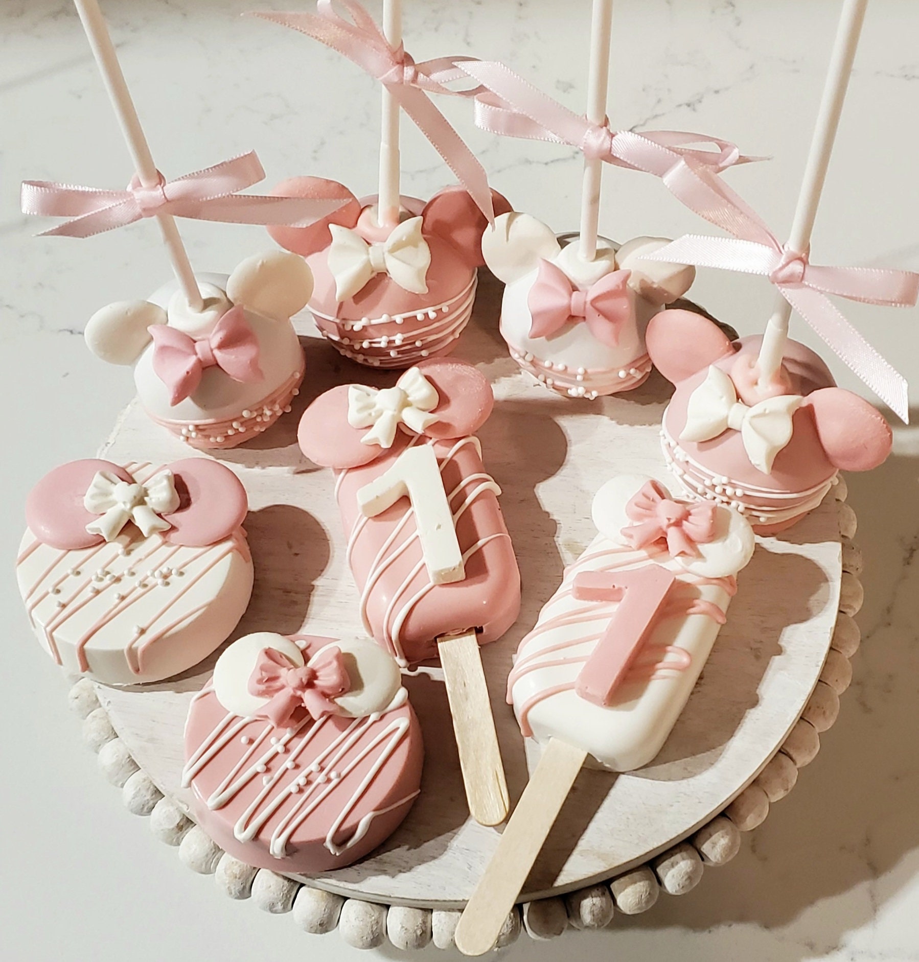 Minnie Mouse Pink Cakesickles Birthday Disney Baby Shower First ...