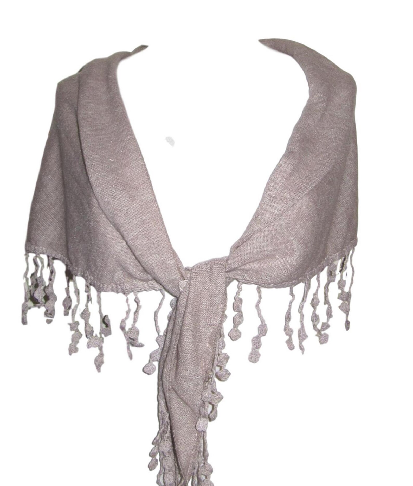 Wool Blend Triangle Scarf With Diamantes Pearl Flowers and - Etsy