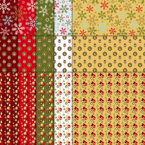 60 Christmas Digital Paper, Christmas Scrapbook Paper, Holiday Digital ...