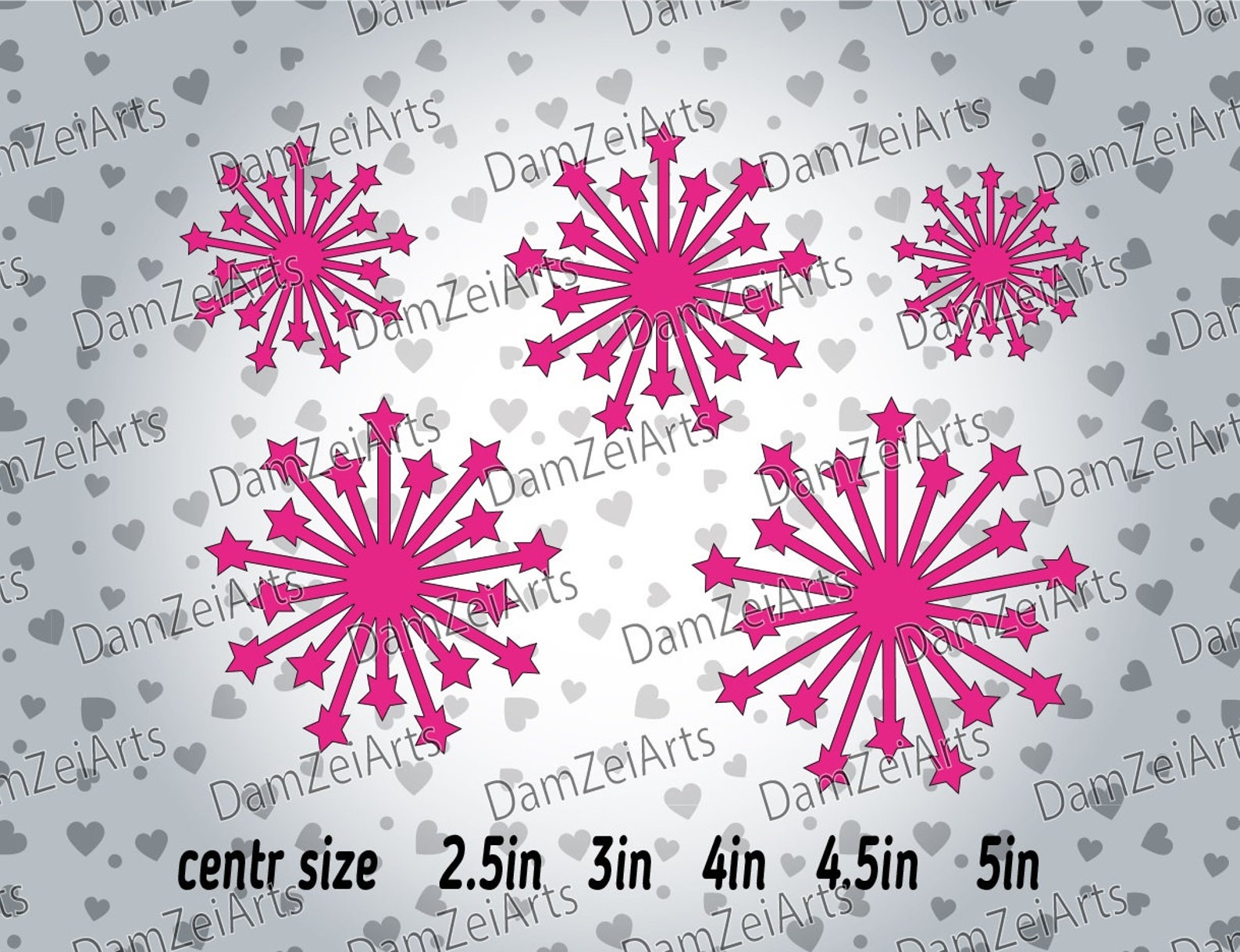 10 Paper Flower Center Templates SVG, PDF, PNG / Digital Download (1 ...